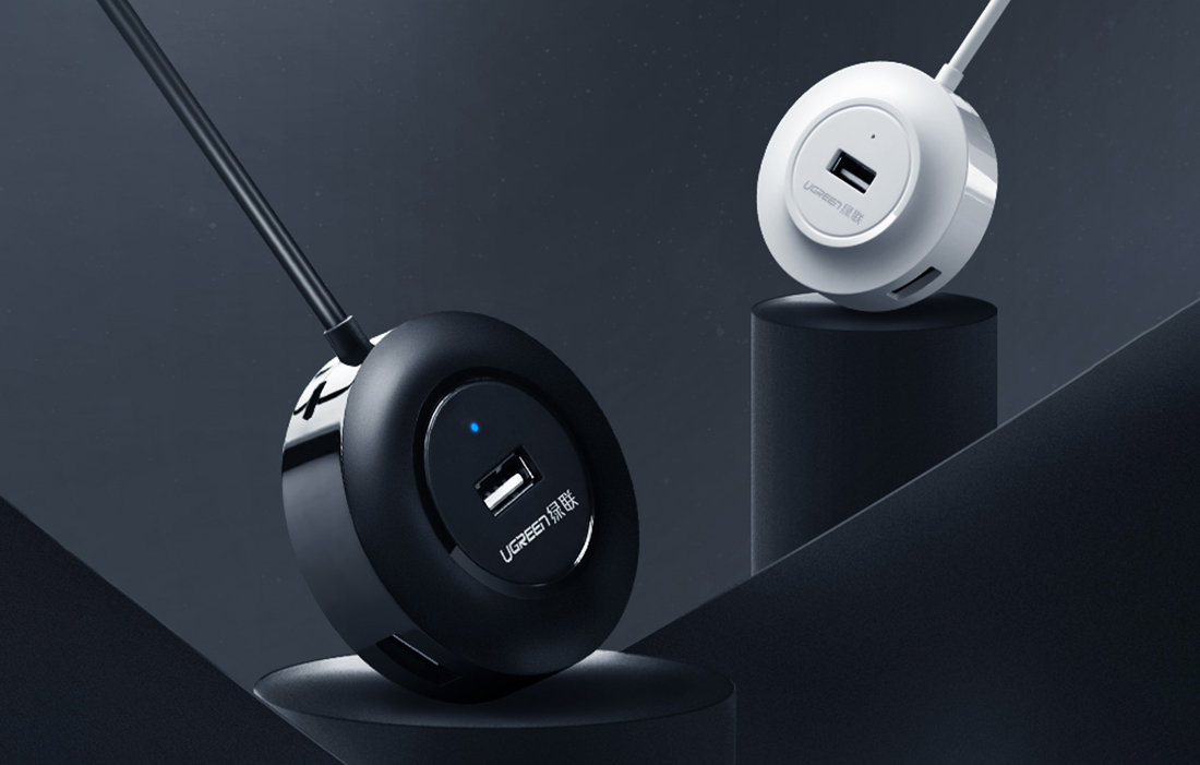 UGREEN CR106 4in1 adapter, 4xUSB, 1m (fekete) - KameraPro